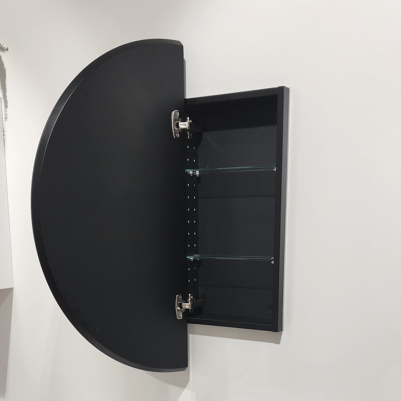 NEO ROUND 850 INSET MIRROR CABINETS - 2 COLOURS