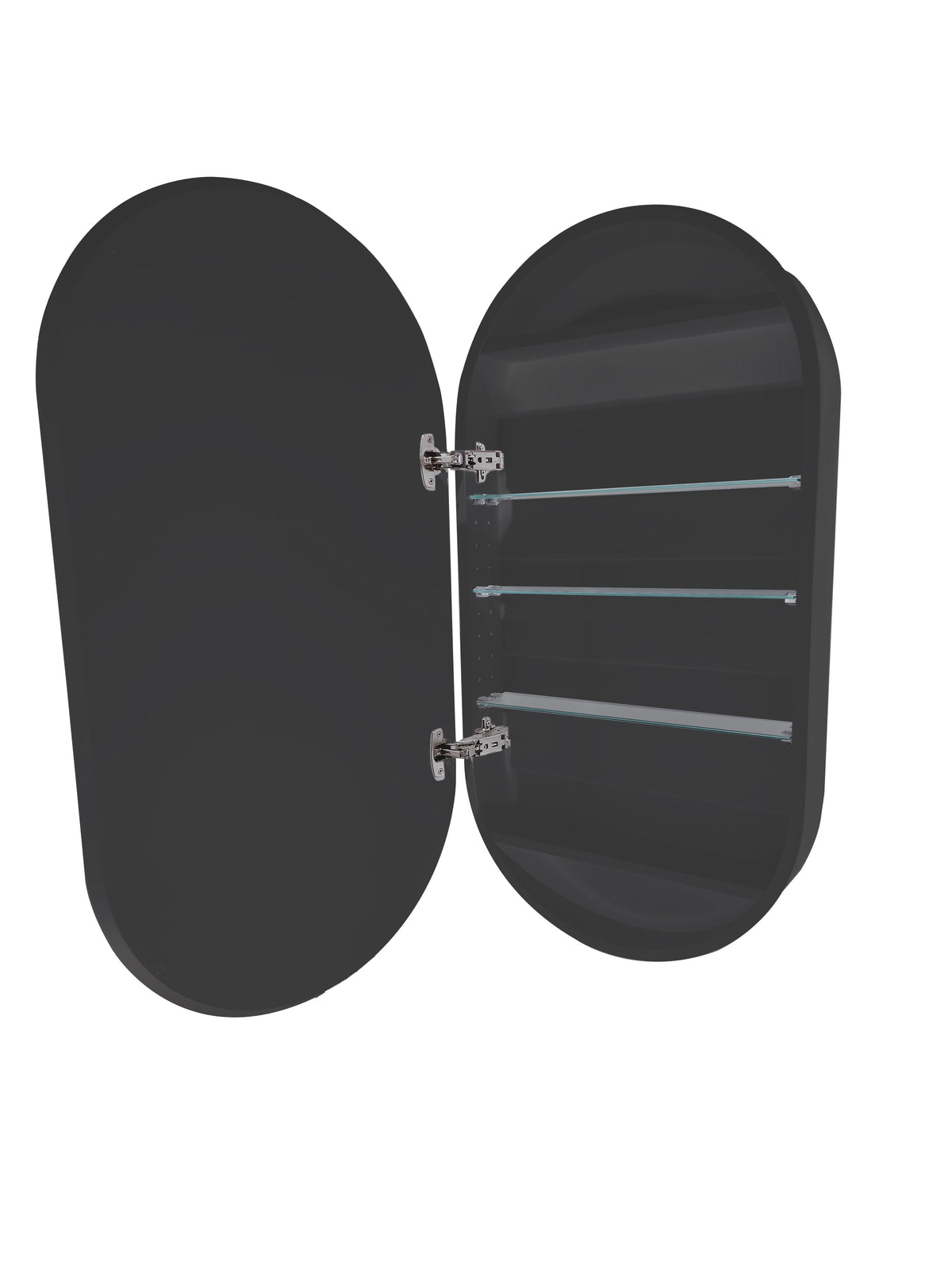 NEO OVAL ROUND MIRROR CABINET 500 X 950MM - 2 COLOURS